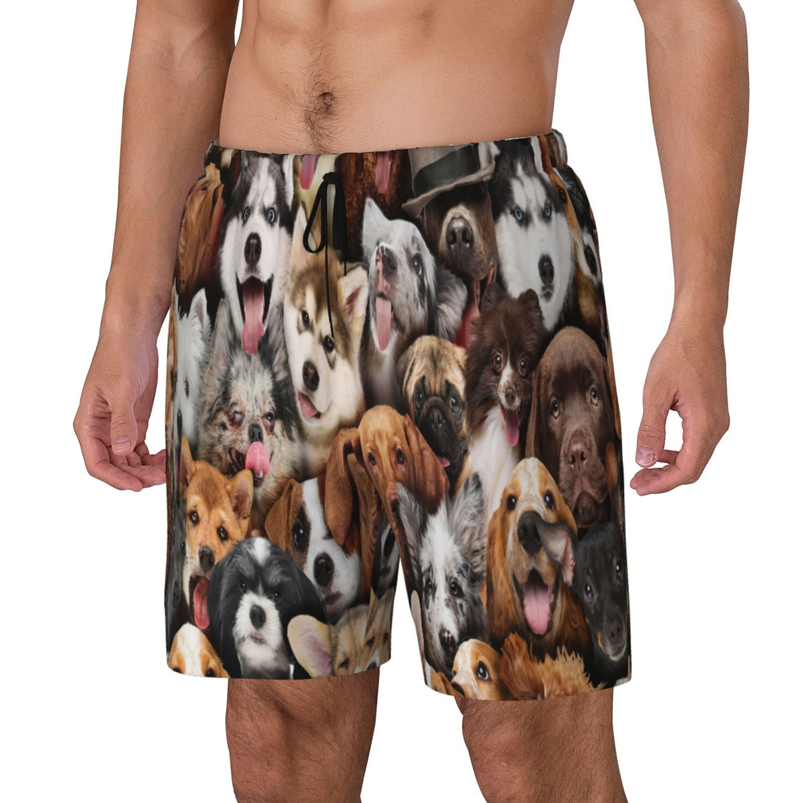 Gaeub various dog breeds Print Mens Swim Trunks with Compression Liner ...