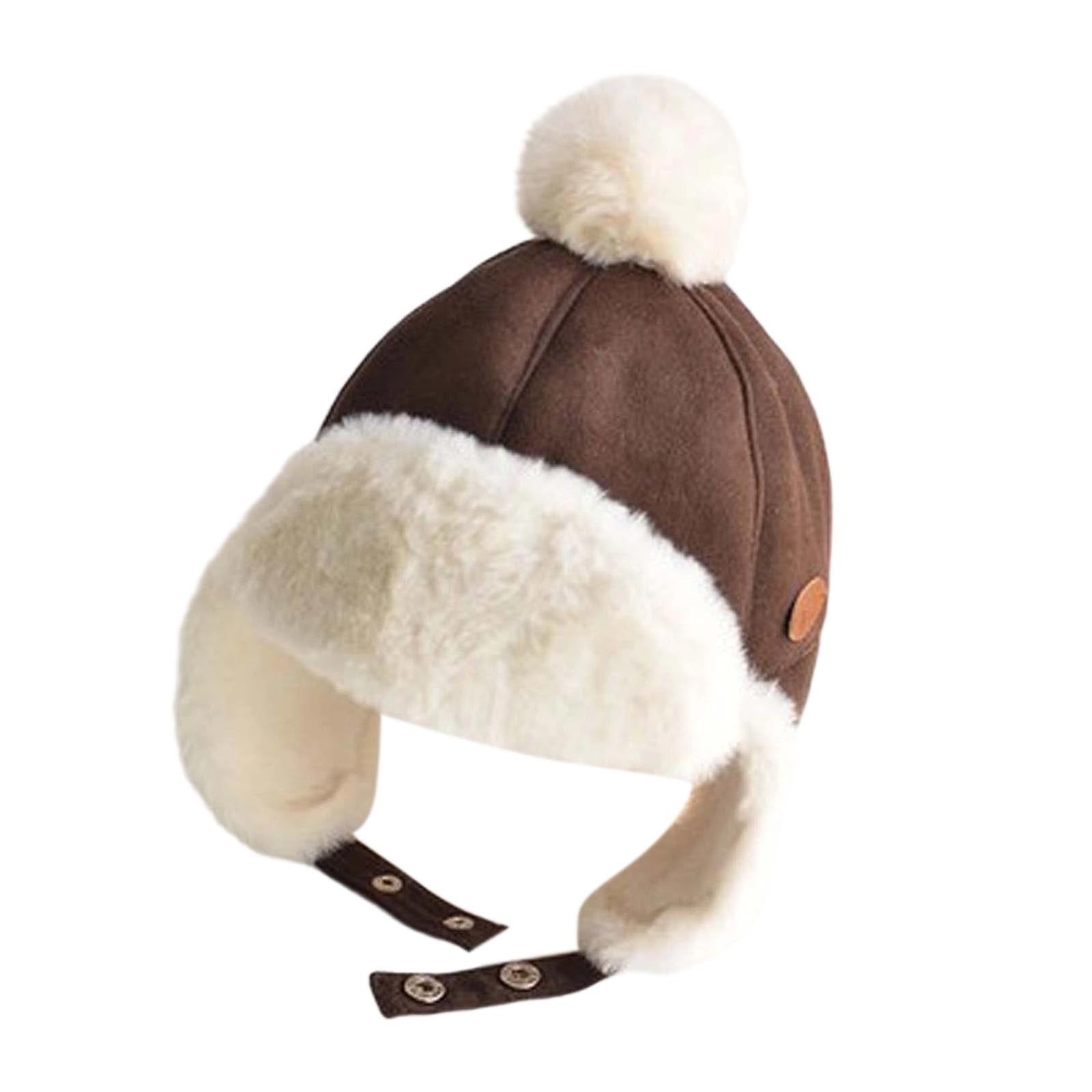 Gaexia Beanies For Toddler Boys,Winter Earflap Hat with Neck Cover for ...