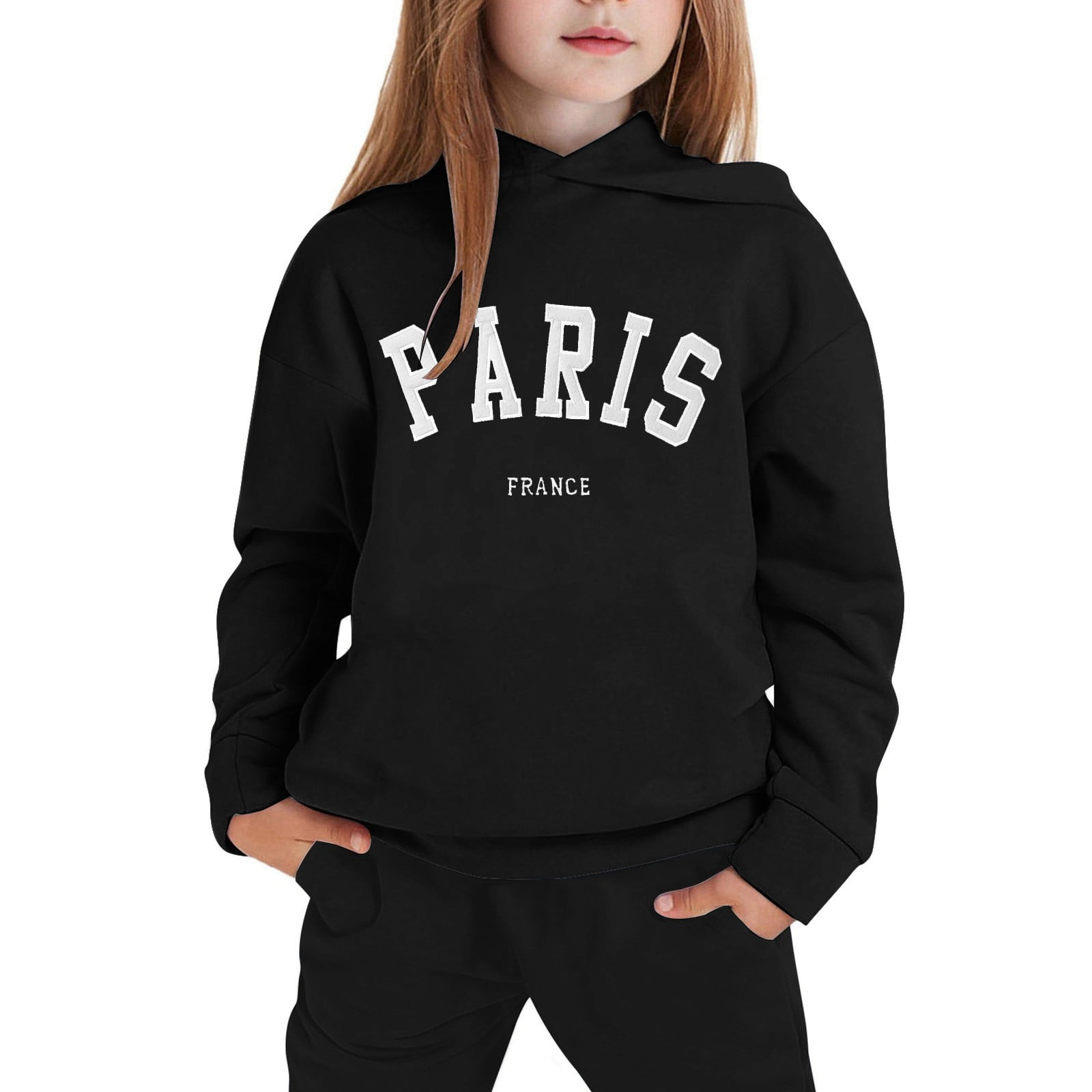 Gaexia Big Boys Tracksuit Sweatshirt and Pants Warm Up Suit Solid Color ...