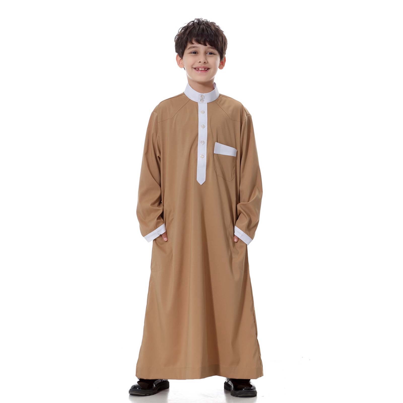 Gaexia Boy Jackets 8-10 ,Arabic Thobe Kaftan Robe Long Sleeve ...