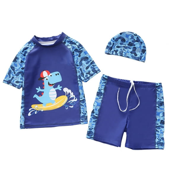 Gaexia Boys Swimsuit 2t Rash Guard Animal Prints Long Sleeve Swim Shirt ...