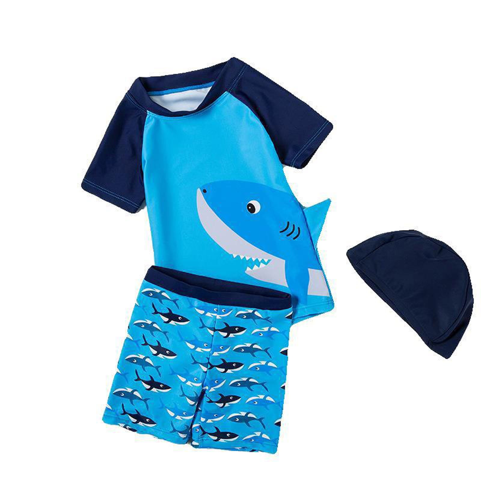 Gaexia Boys Swimsuit 2t Rash Guard Dolphin Print Short Sleeve Swim ...