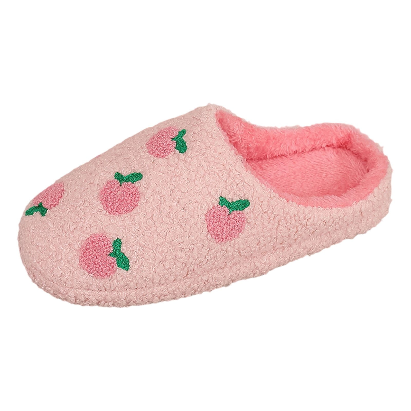 Gaexia Cozy Women's Slippers Soft Peach Design Fuzzy Warm Indoor ...