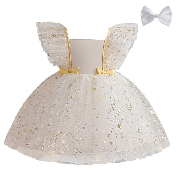 Gaexia Dresses for Girls ,Toddler Girls Christmas Fly Sleeve Dresses ...