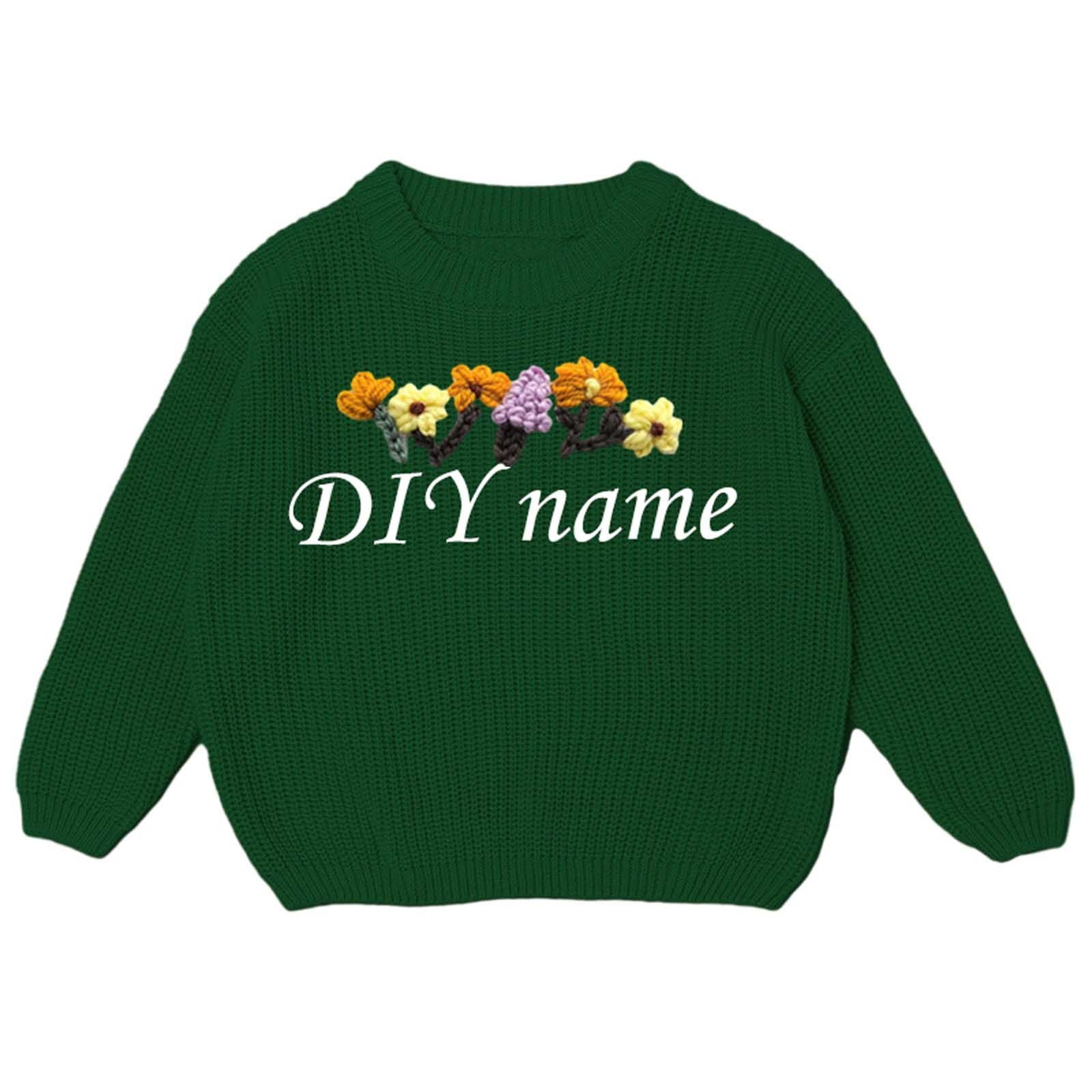 Gaexia Girl Sweaters,Little Girls Sweaters,Children's Diy Embroidered ...
