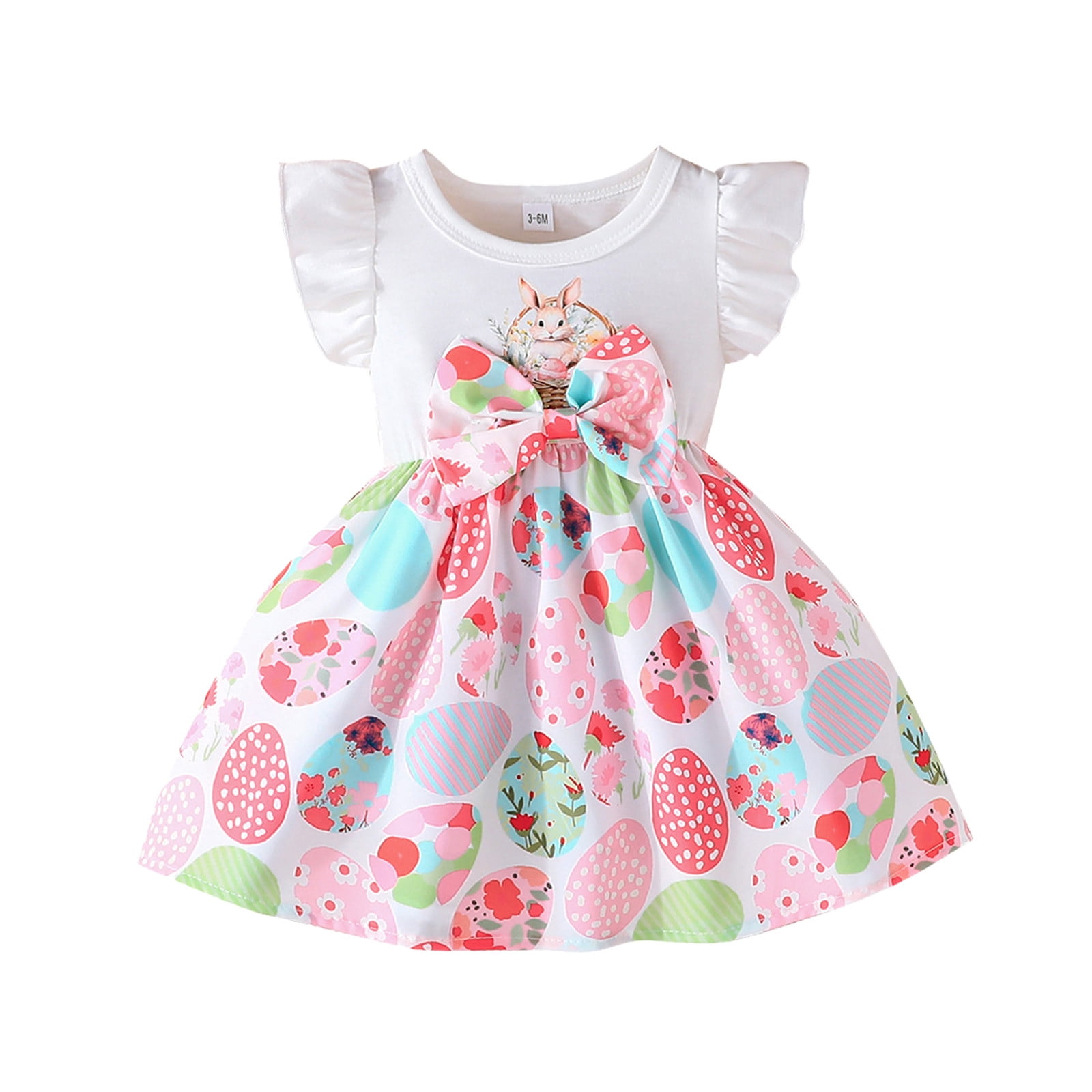 Gaexia Girls Dresses ,Easter Bunny Print Girls Summer Dress With ...