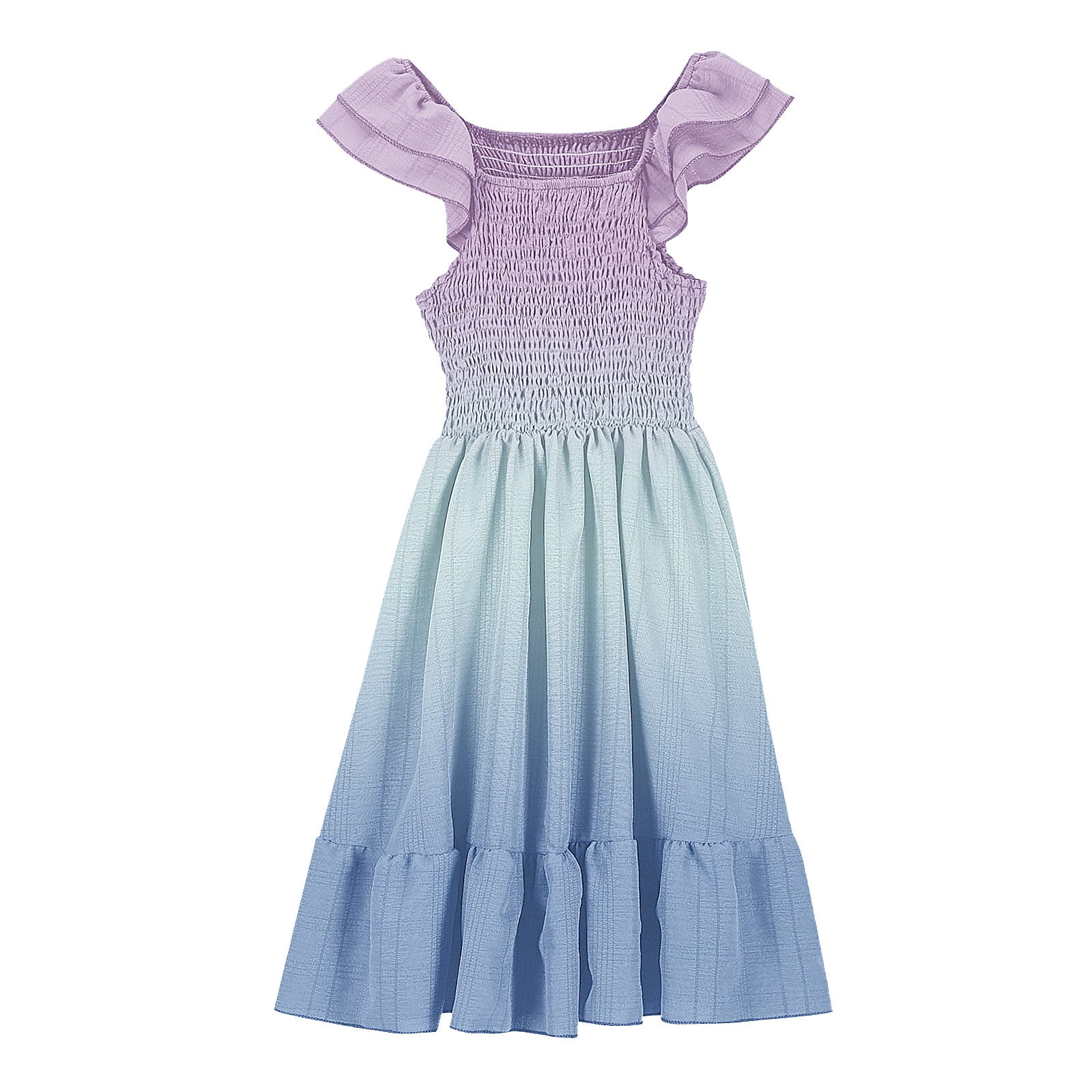 Gaexia Girls Dresses ,Girls Gradient Summer Dresses Cute Double Layer ...