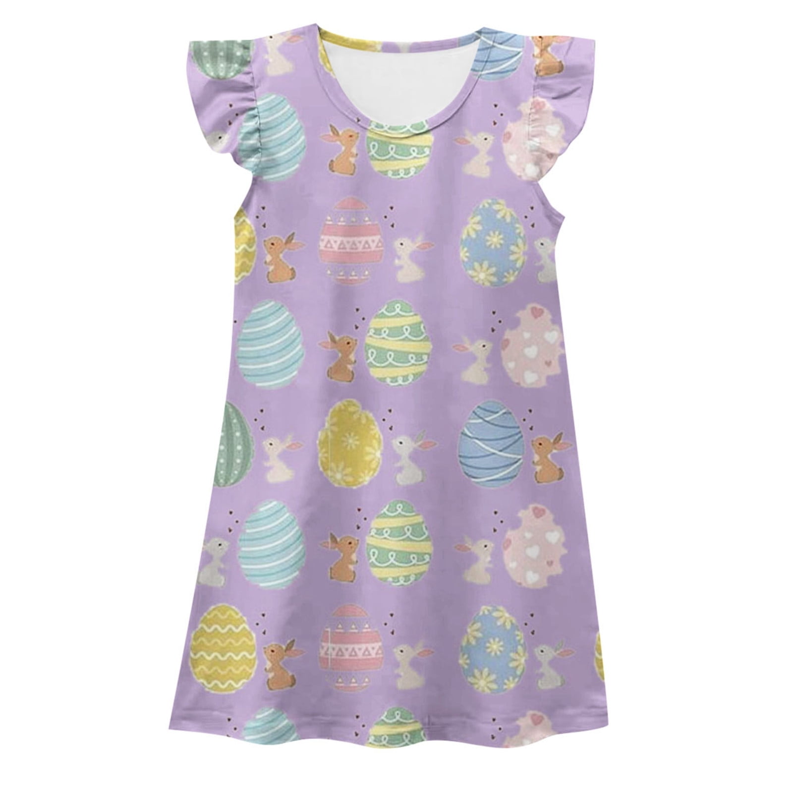Gaexia Girls Dresses Size 8 Flower Printed Birthday Princess Dresses ...