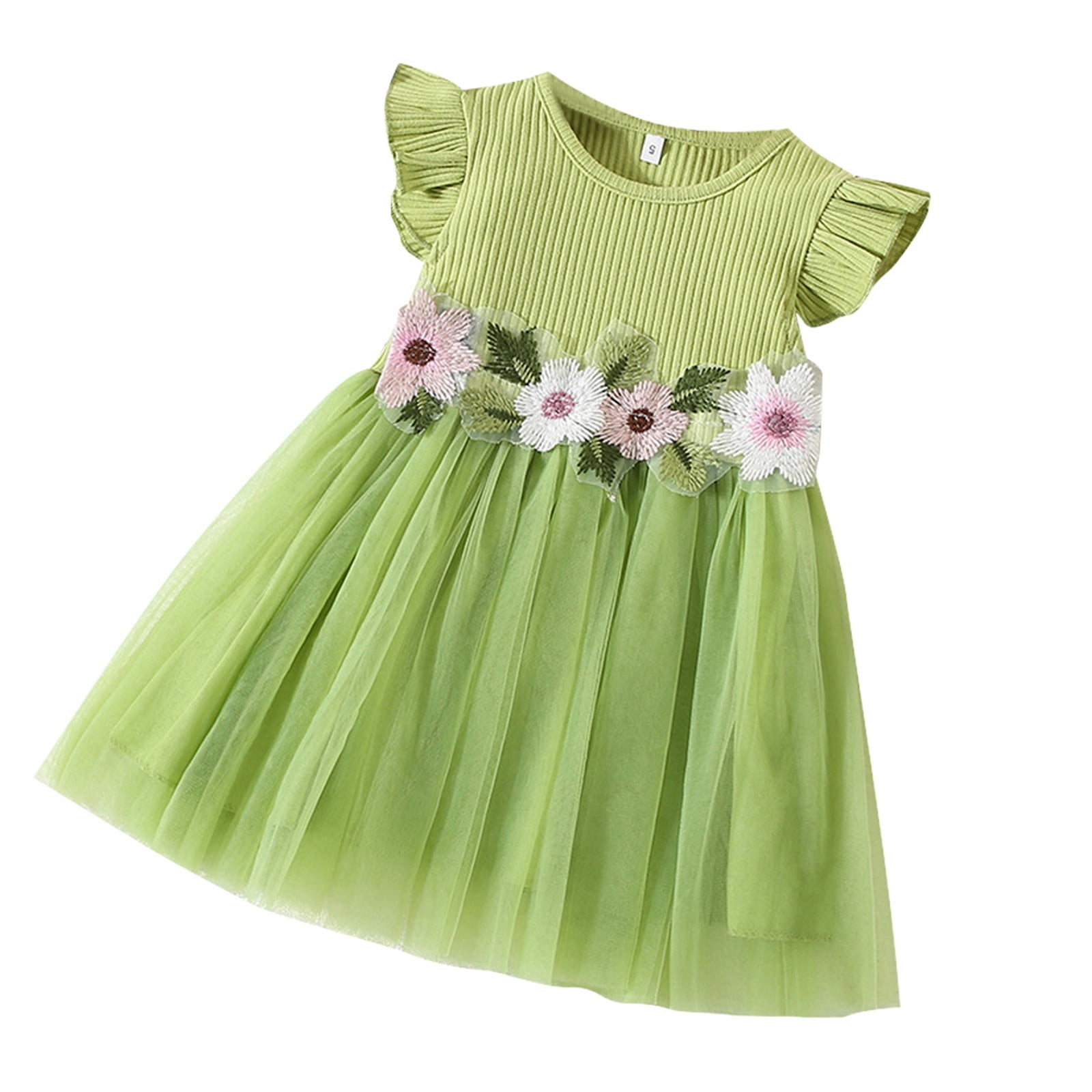 Gaexia Girls Dresses ,Toddler Kids Baby Girl's Flower Dress Party Tulle ...