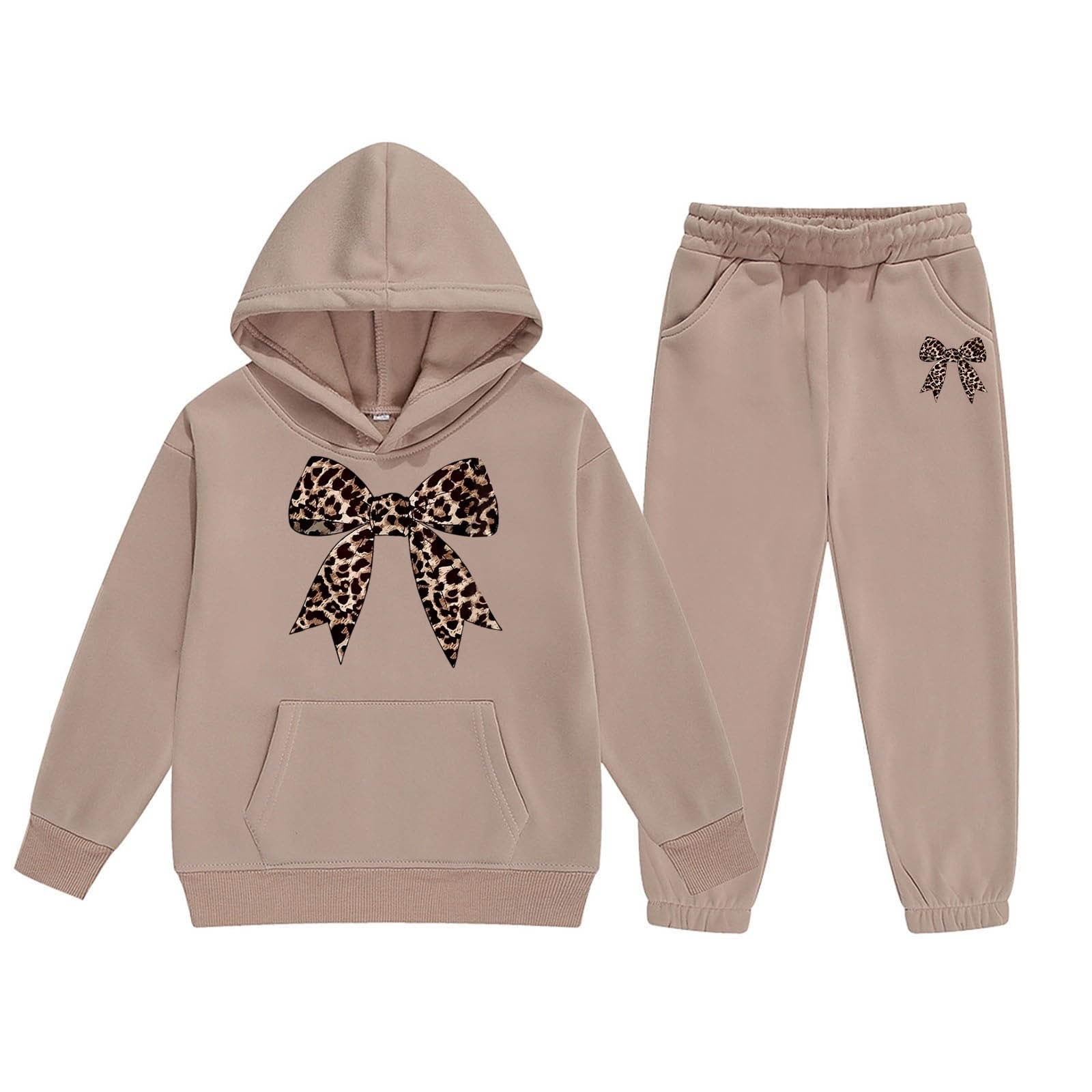 Gaexia Girls Fall Clothes ,Girls Hoodie and Joggers Set Stylish Winter ...
