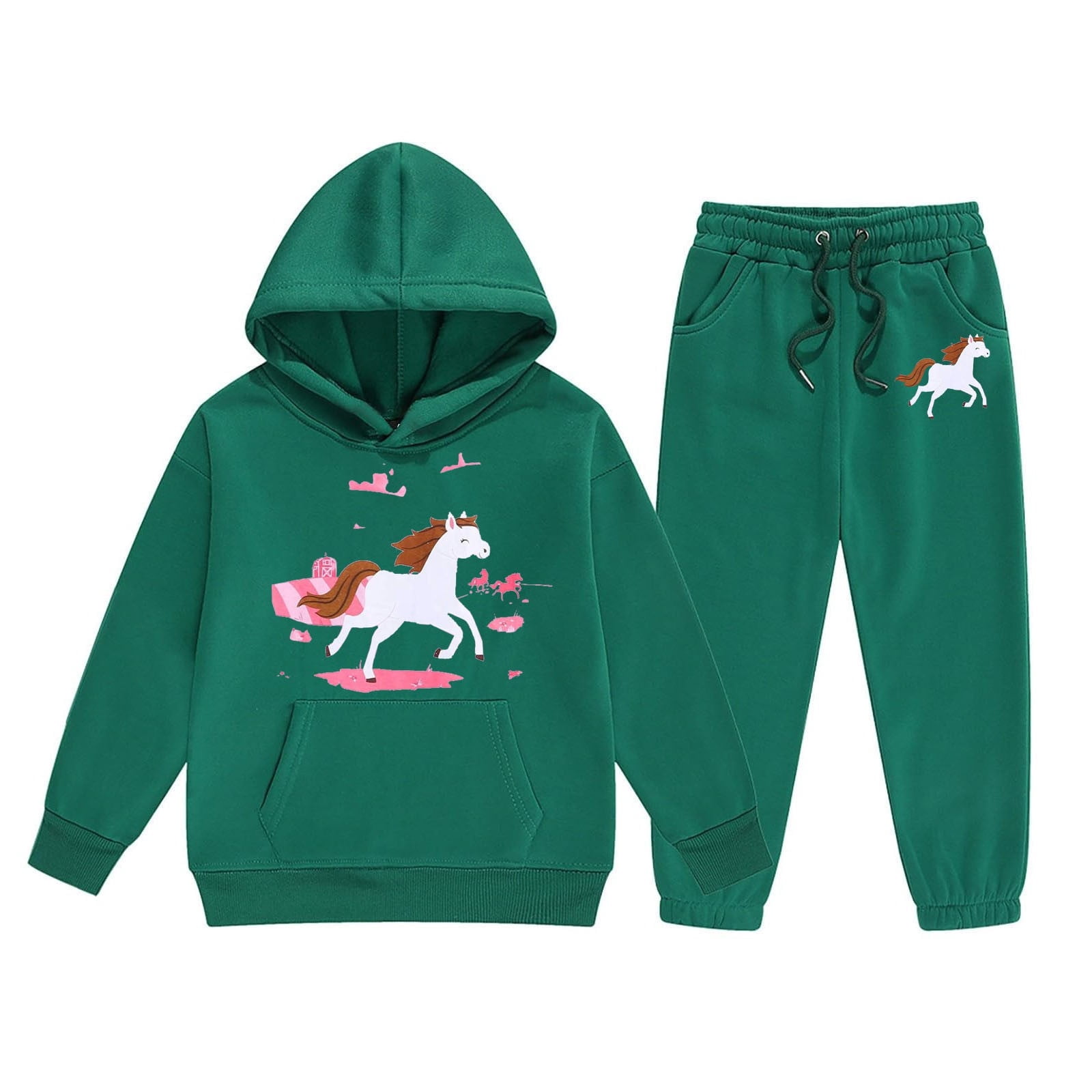Gaexia Girls Fall Clothes ,Girls Winter Outfits Sets Cartoon Horse ...
