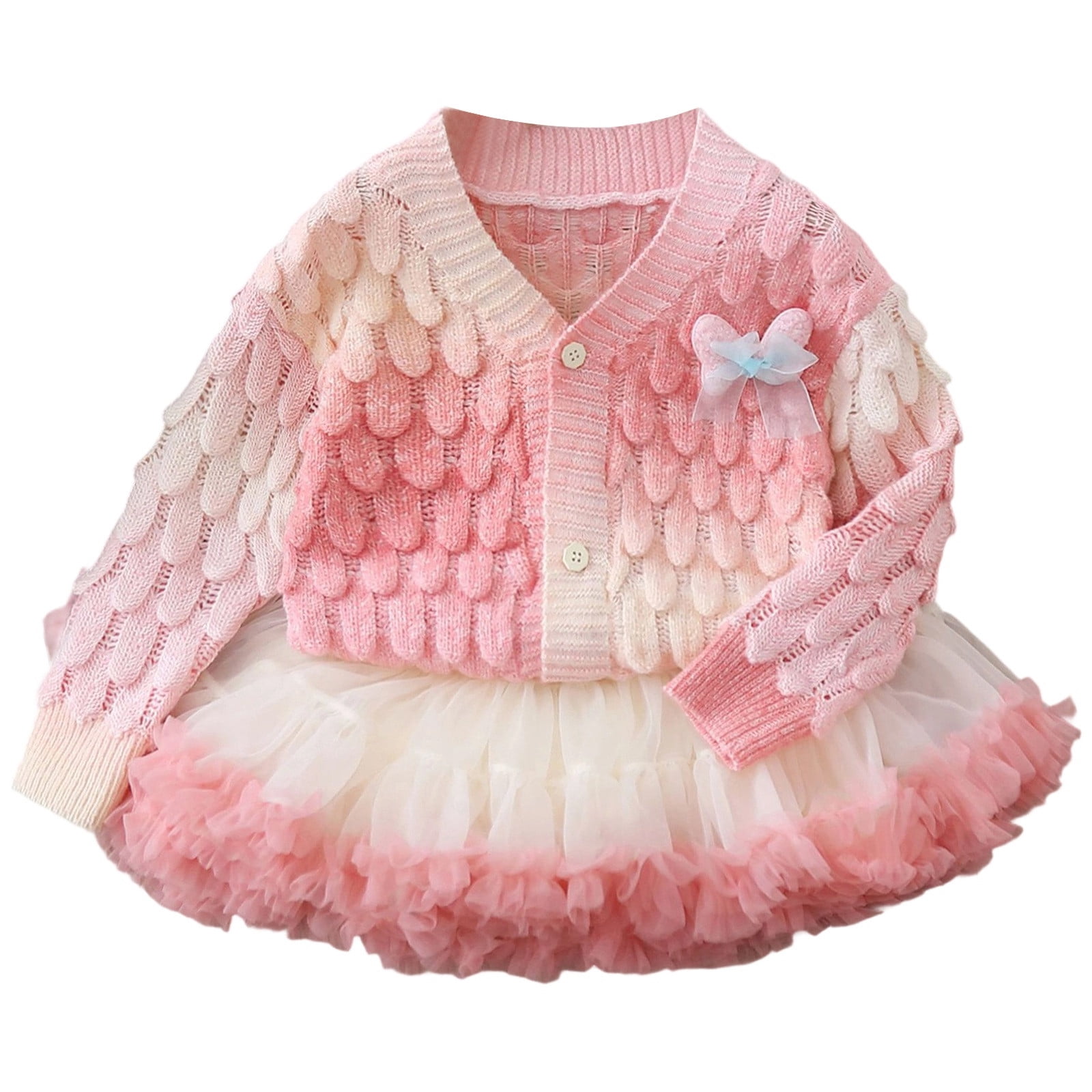 Gaexia Girls Fall Outfits Size 7/8 ,Girls Fall Winter Gradient Cardigan ...