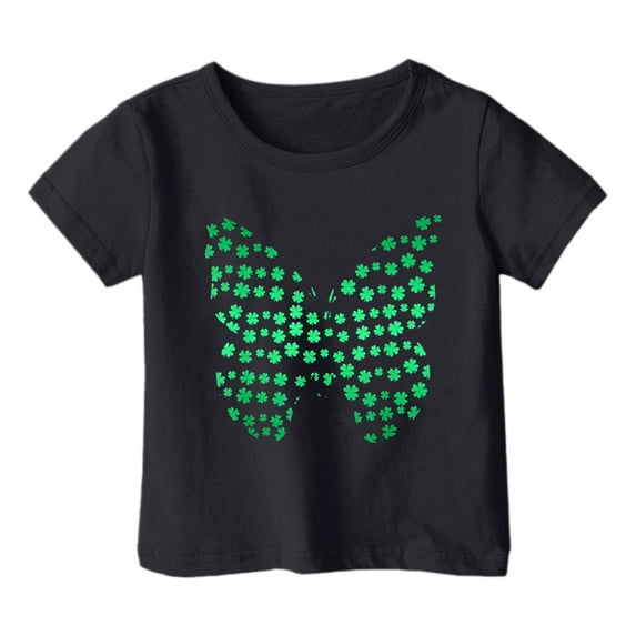 Gaexia Girls Shamrock Shirts Shamrock Graphic Short Spring Summer Tee ...