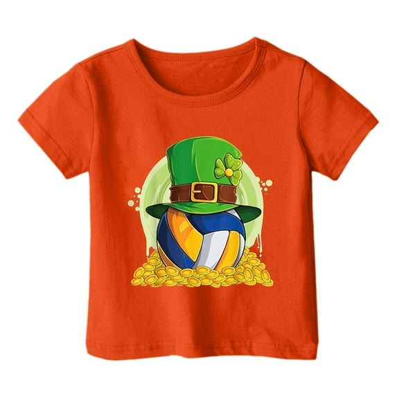 Gaexia Girls Shamrock Shirts Shamrock Graphic Short Spring Summer Tee ...