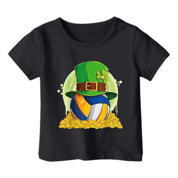 Gaexia Girls Shamrock Shirts Shamrock Graphic Short Spring Summer Tee ...