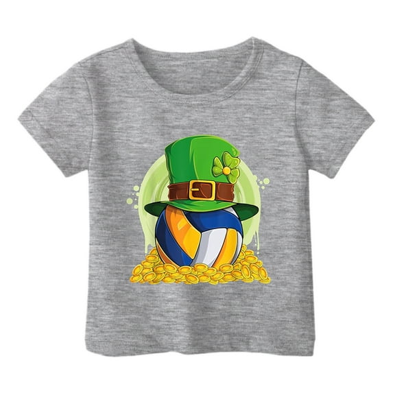 Gaexia Girls Shamrock Shirts Shamrock Graphic Short Spring Summer Tee ...