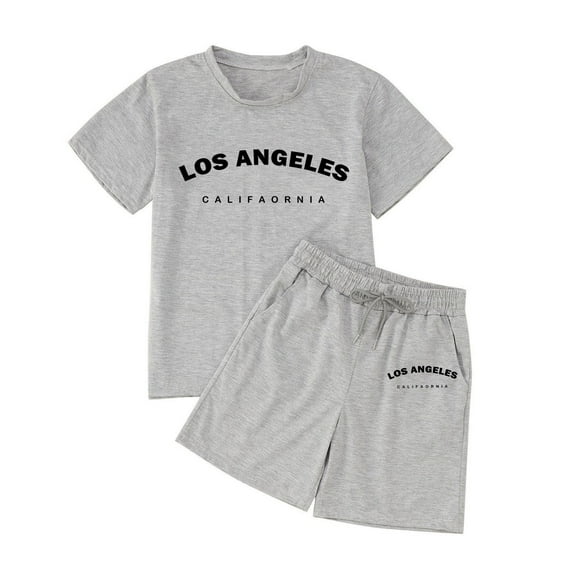 Gaexia Girls Summer Outfits Size 12-14 Round Neck Print Short Sleeve ...