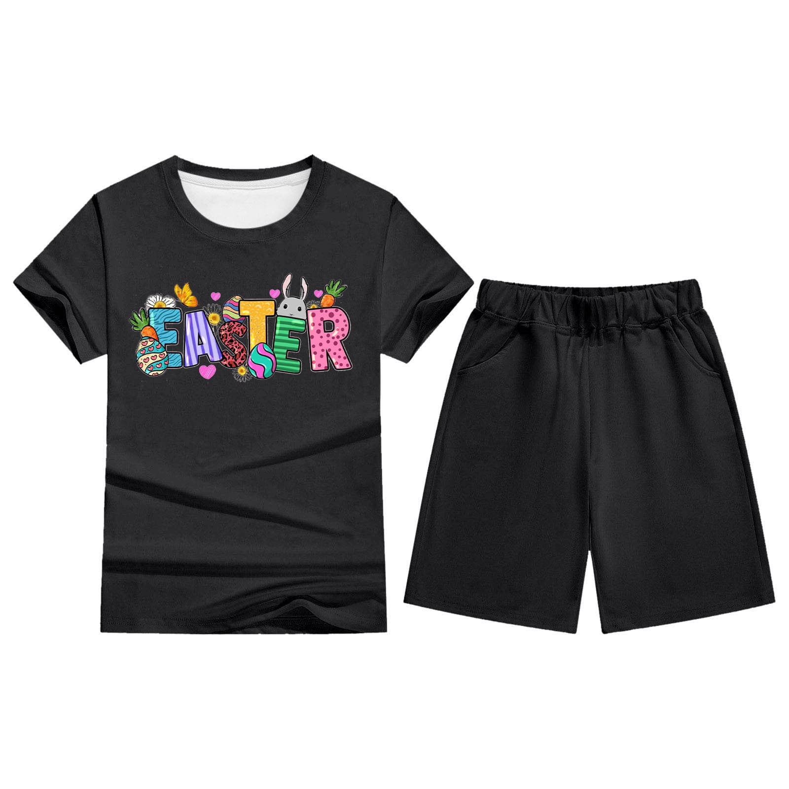 Gaexia Girls Summer Outfits Size 6 Solid Color Sleeveless Top Clothes ...