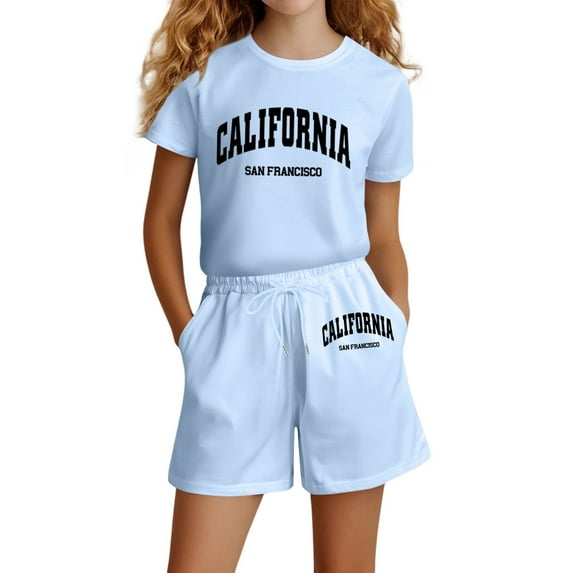 Gaexia Girls Summer Outfits Size 8 Ruffles Sleeveless Top Clothes ...