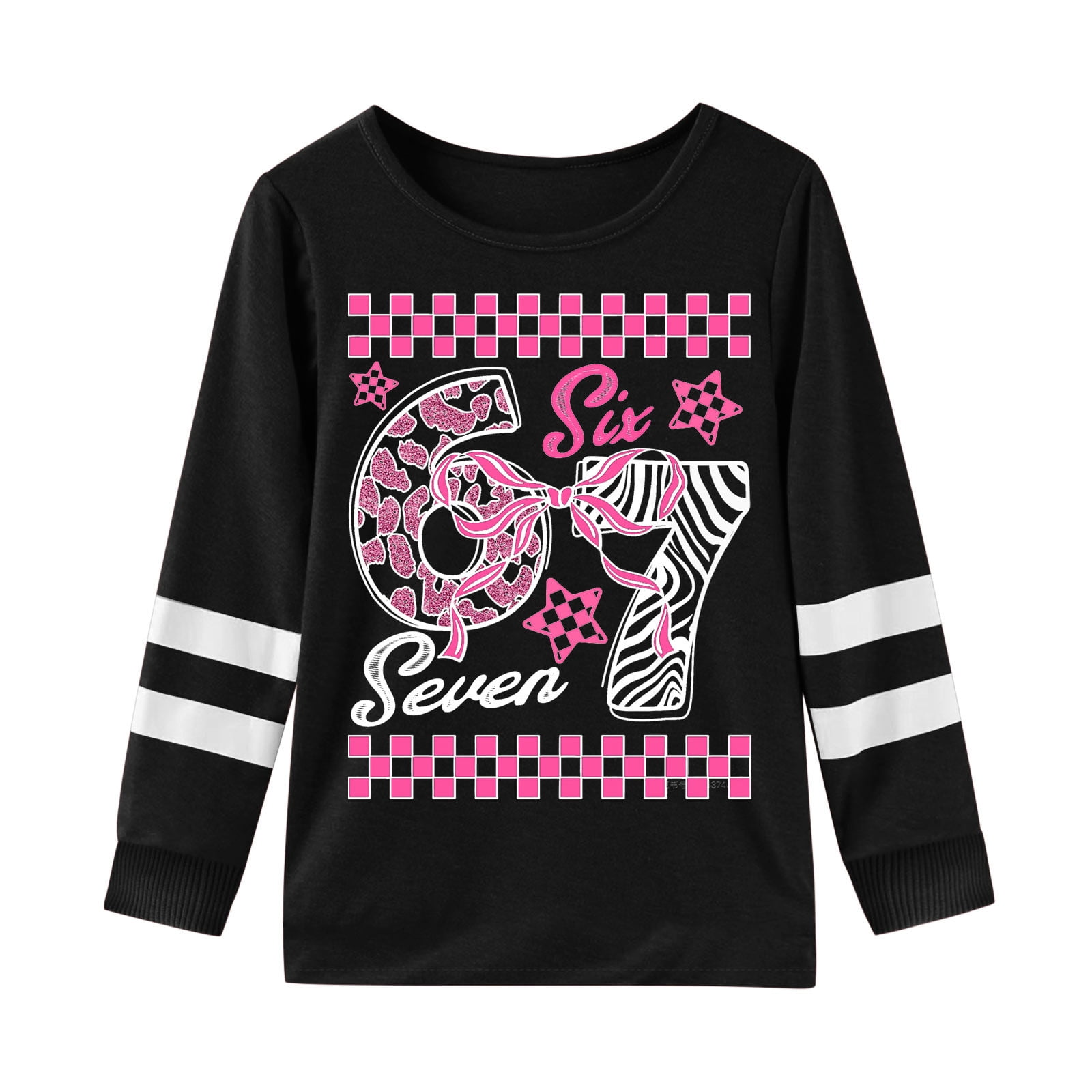 Gaexia Kids Girls Long Sleeve Shirts Crewneck 67 Slim Fit Tops Ribbed ...