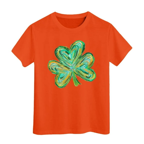 Gaexia Kids St. Patrick's Day Shirts Irish Shamrock Short Sleeve Summer ...