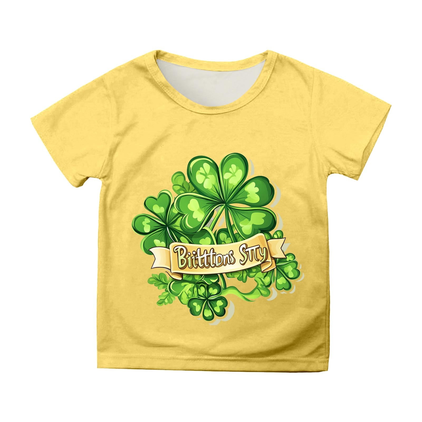 Gaexia St. Patrick's Day Shirts for Kid Shamrock Graphic Short Sleeve ...