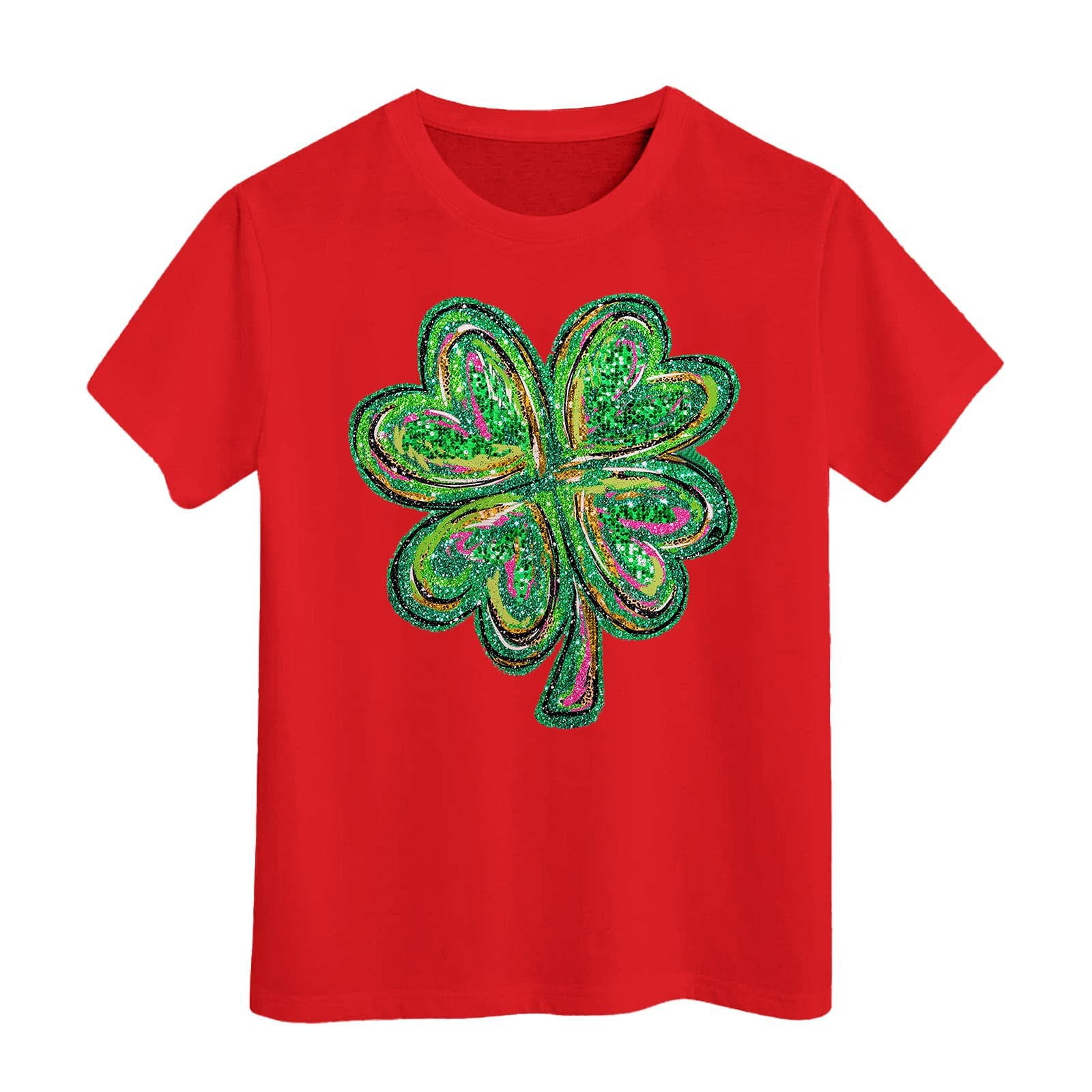 Gaexia St. Patrick's Day Shirts for Girl Boys Irish Shamrock Short ...