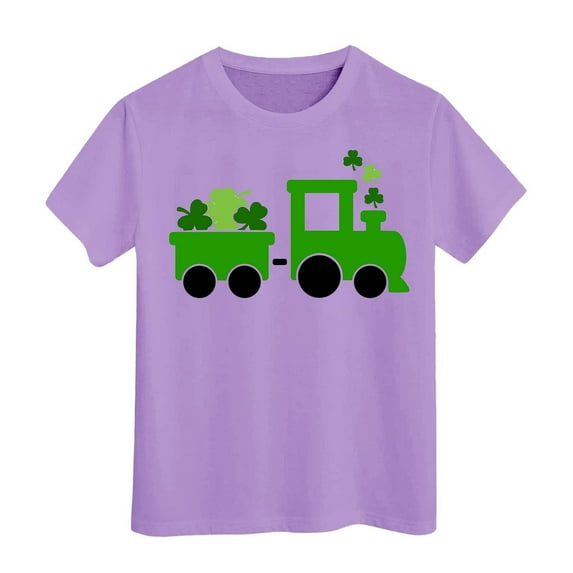 Gaexia St. Patrick's Day Shirts for Girl Boys Irish Shamrock Short ...