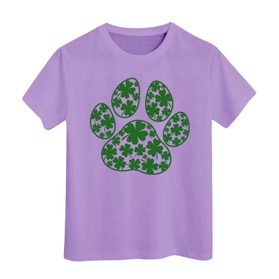 Gaexia St. Patrick's Day Shirts for Girl Boys Irish Shamrock Short ...
