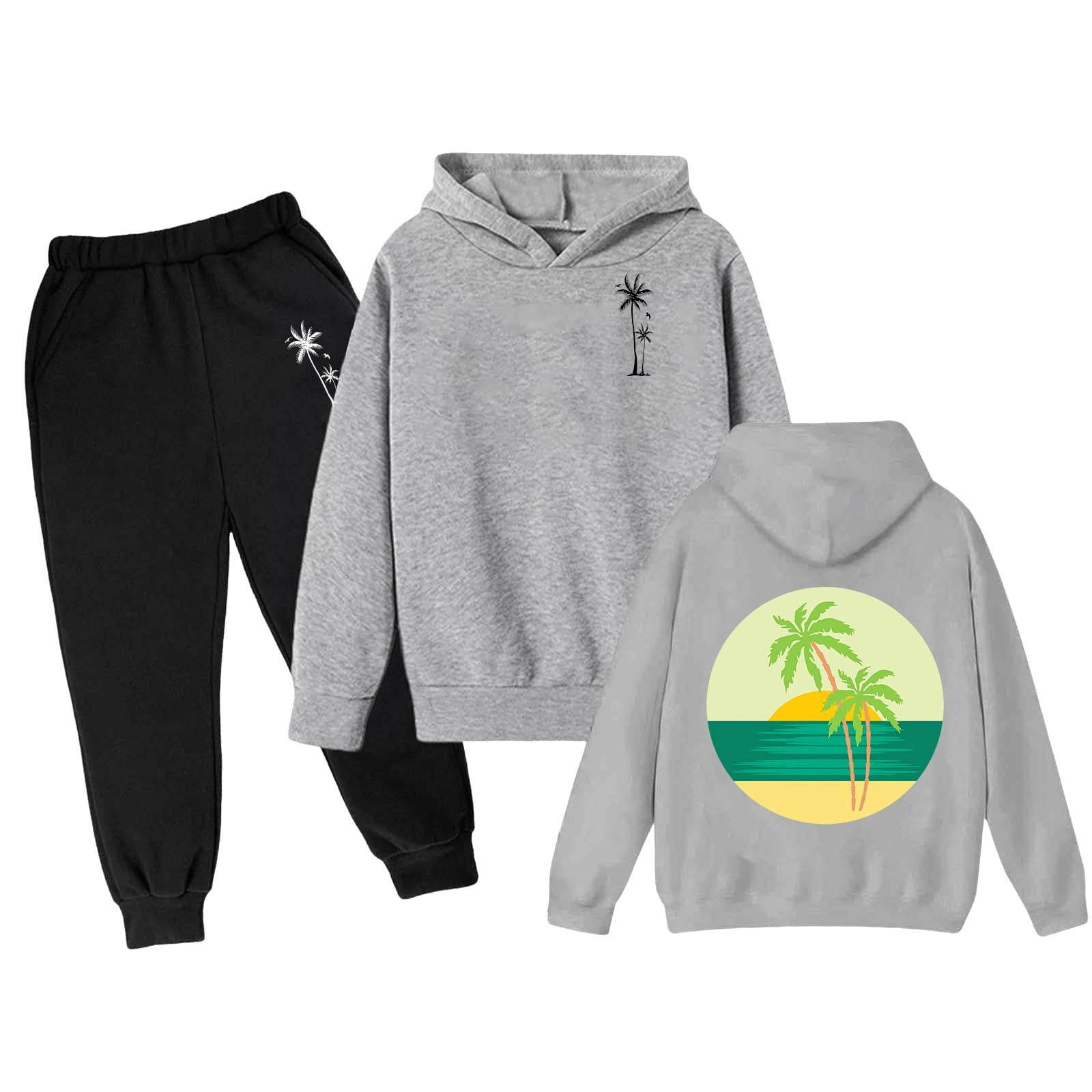 Gaexia Sweat Suits for Boys Boys Sweat Suit Sweatpants Hoodie Set Warm ...