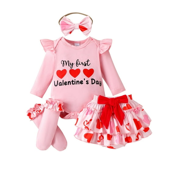 Gaexia Toddler Girls Dresses Long Sleeve A-Line Swing Heart Print ...