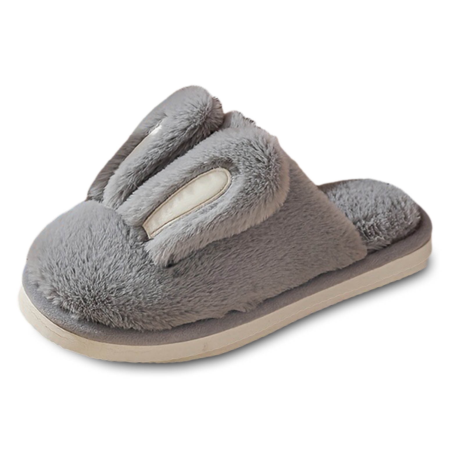 Gaexia Women's Cute Rabbit Wrapped Mouth Slippers Warm Indoor Home ...