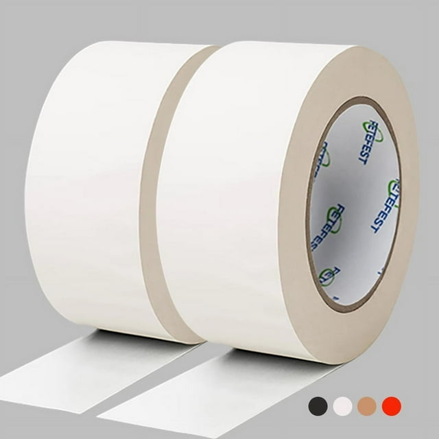 Fetefest Heavy Duty Gaffers Tape, 2"x30 Yards, 2 Rolls/Pack, White, Pro ...