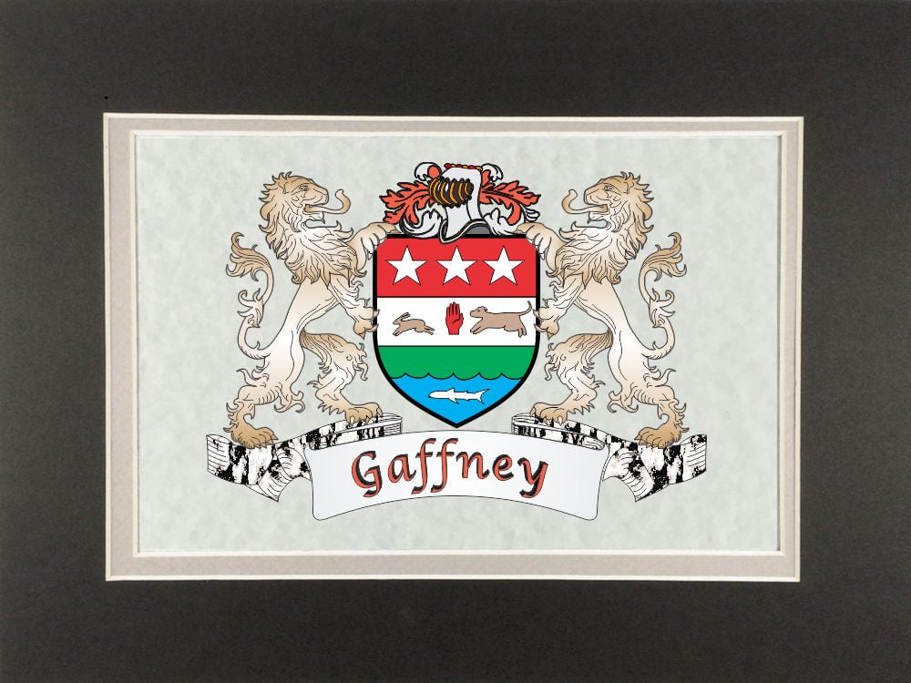 Gaffney Irish Coat of Arms Print - Frameable 9" x 12" - Walmart.com