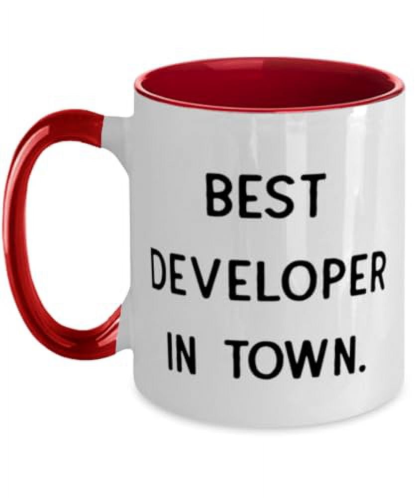 Gag Developer Gifts, Best Developer in Town, Fun Birthday Two Tone 11oz ...