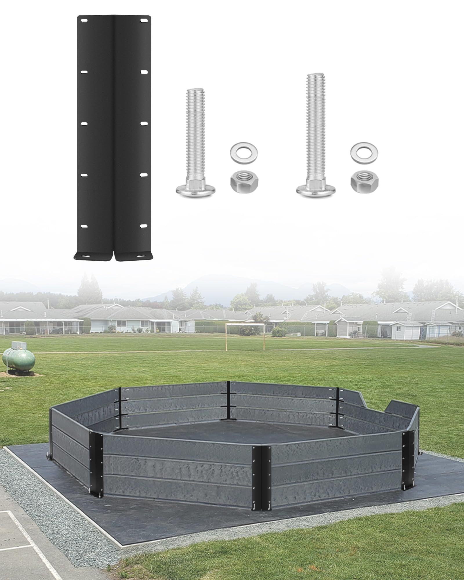 Gaga Pit Brackets – Heavy Duty Steel Brackets for DIY Wooden Octagon ...