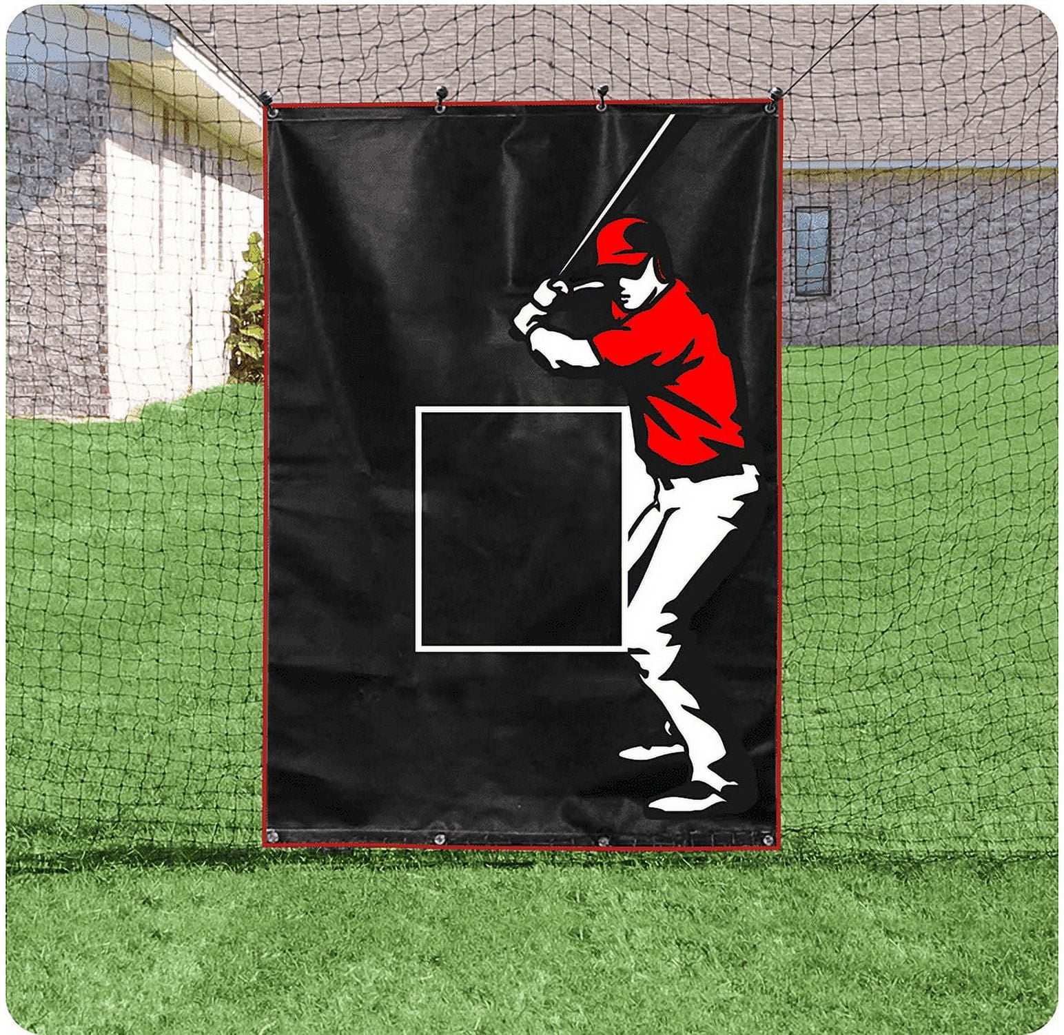 Gagalileo Baseball Backstop with Strike Zone, Pitching Backdrop ...