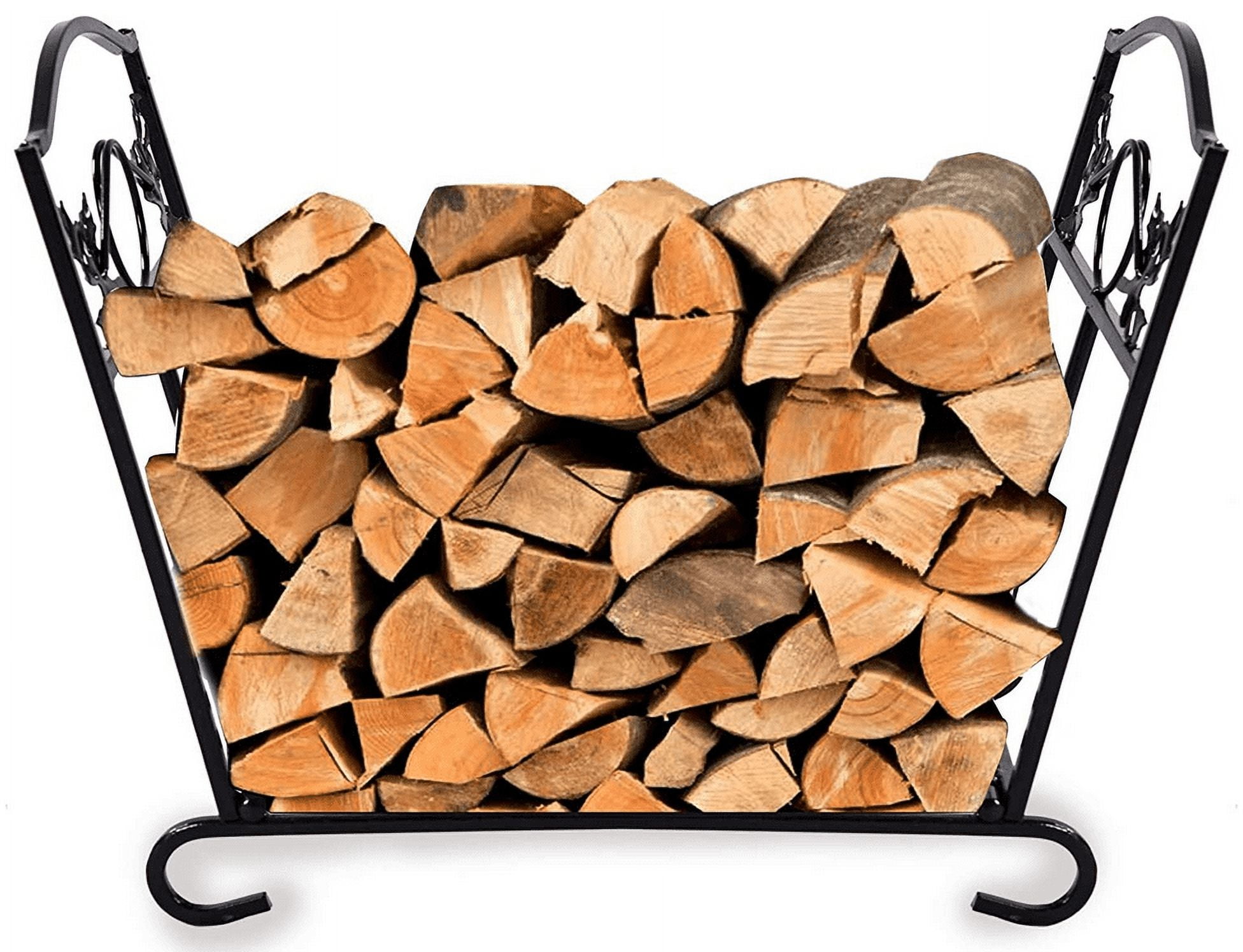 Gagalileo Fireplace Log Holder Wood Rack Indoor Outdoor Fireplace ...