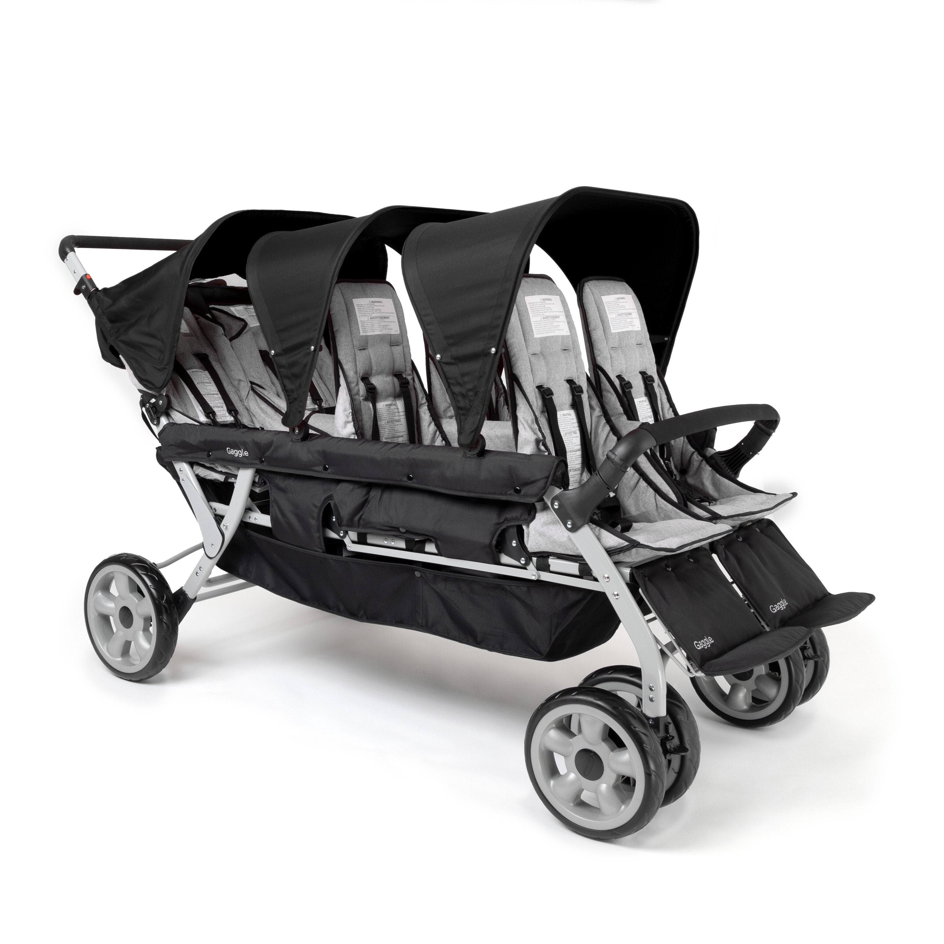 Gaggle Jamboree 6-Seat Folding Multi-Child Tandem Stroller with UV ...