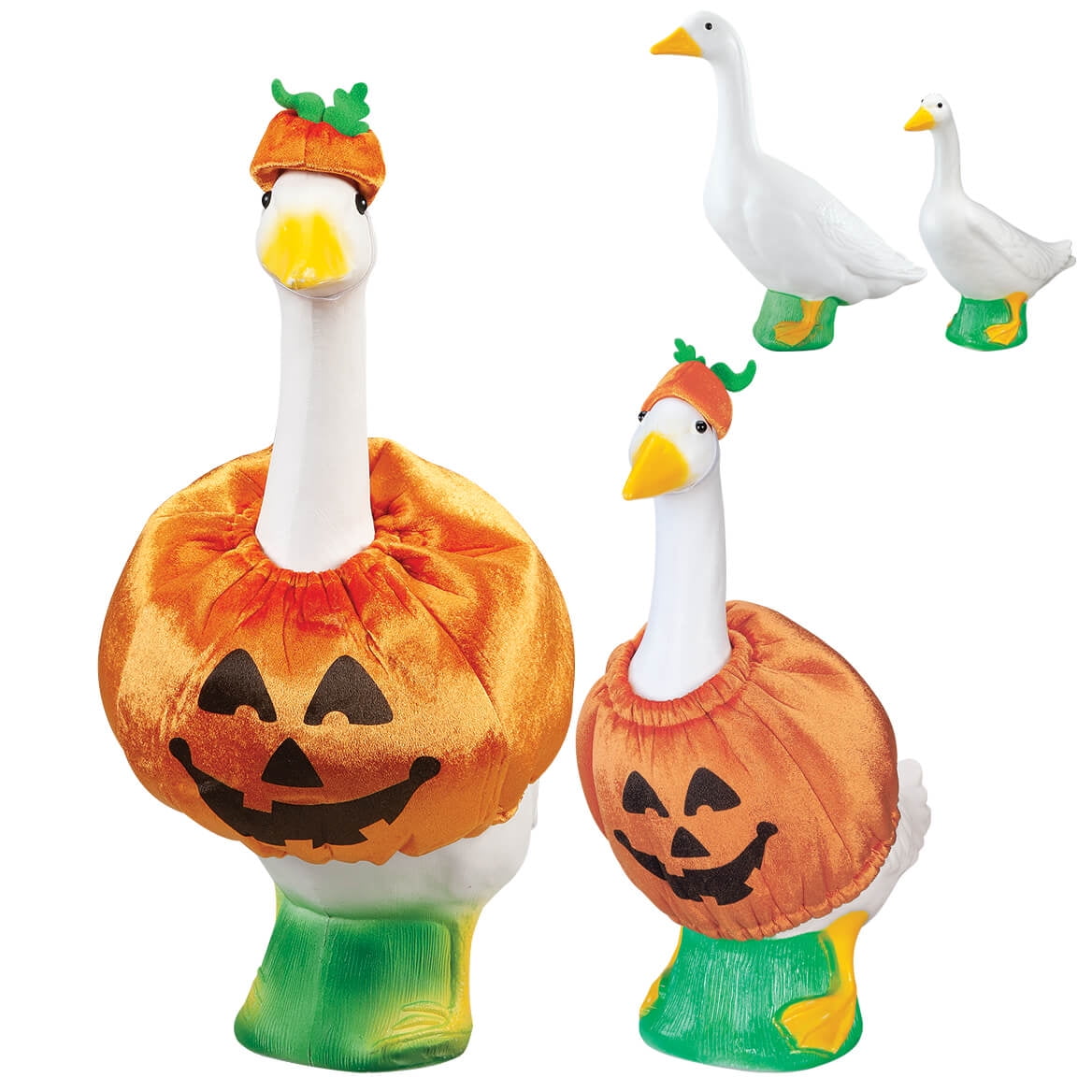 Gaggleville Goose Pumpkin Bundle, Includes One Large 23" White Goose ...