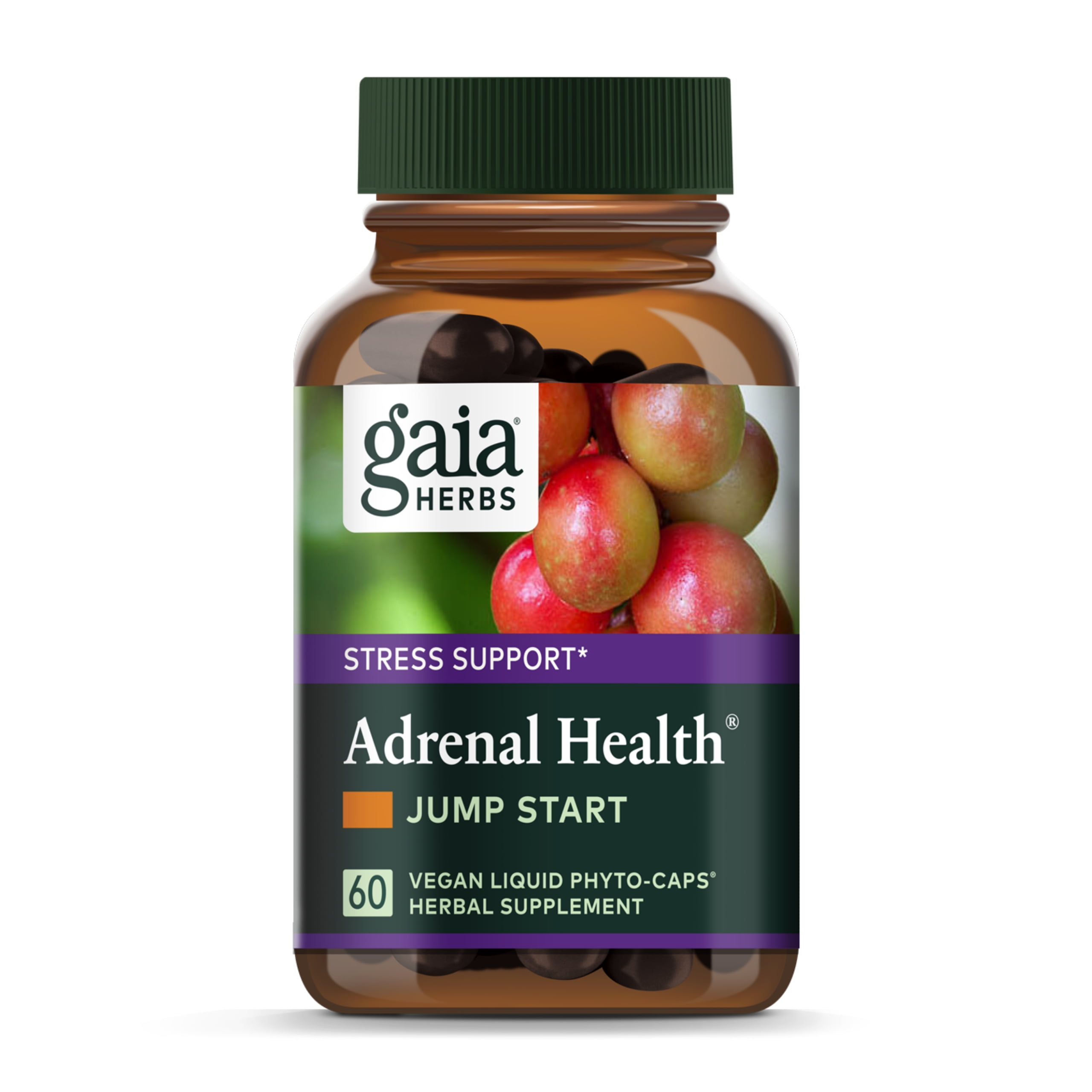 Gaia Herbs Adrenal Health Jump Start - Balance Fatigue Restore, 60 Vegan Liquid Phyto-Caps (30 ...