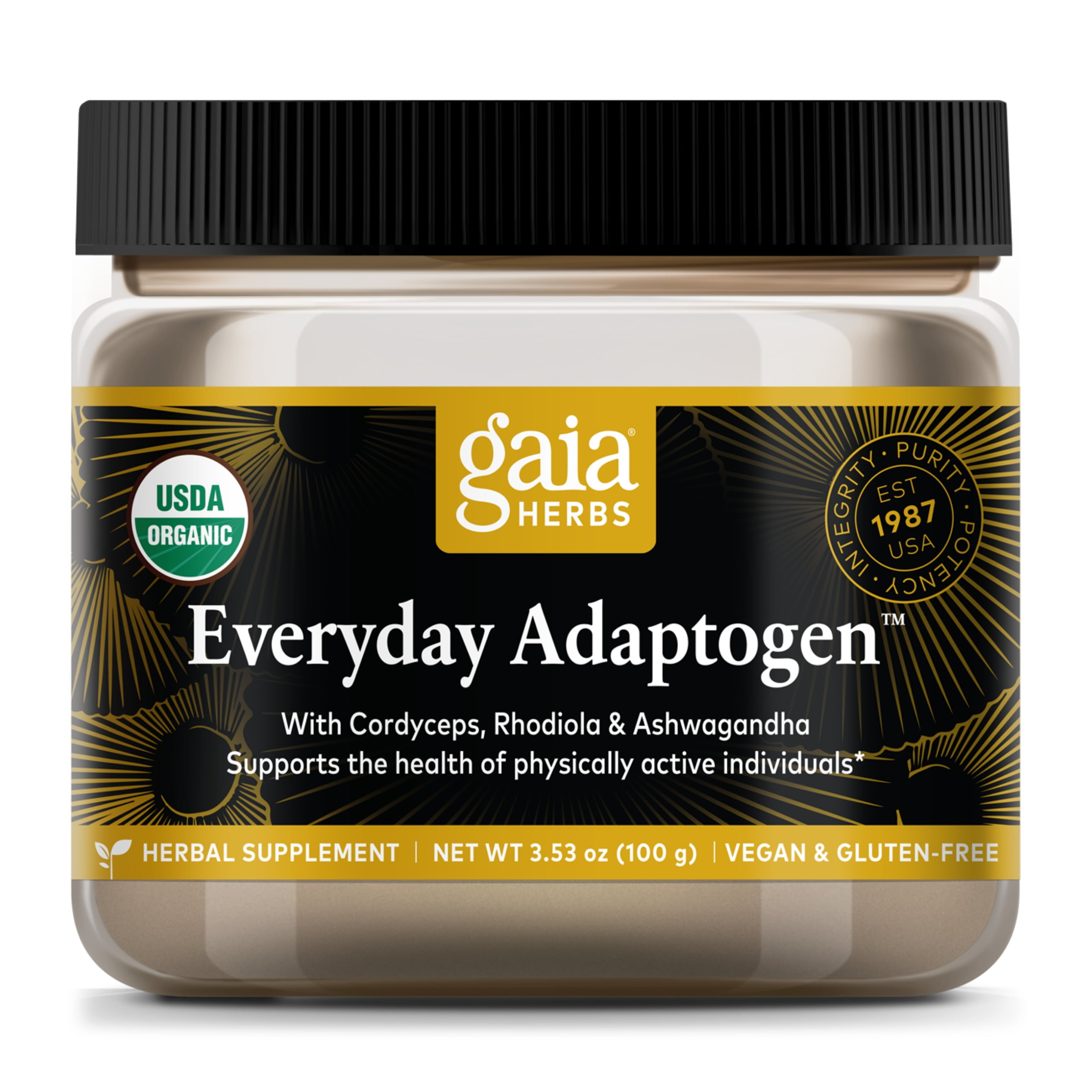 Gaia Herbs Everyday Adaptogen Mushroom & Herb Powder, Energy Support ...