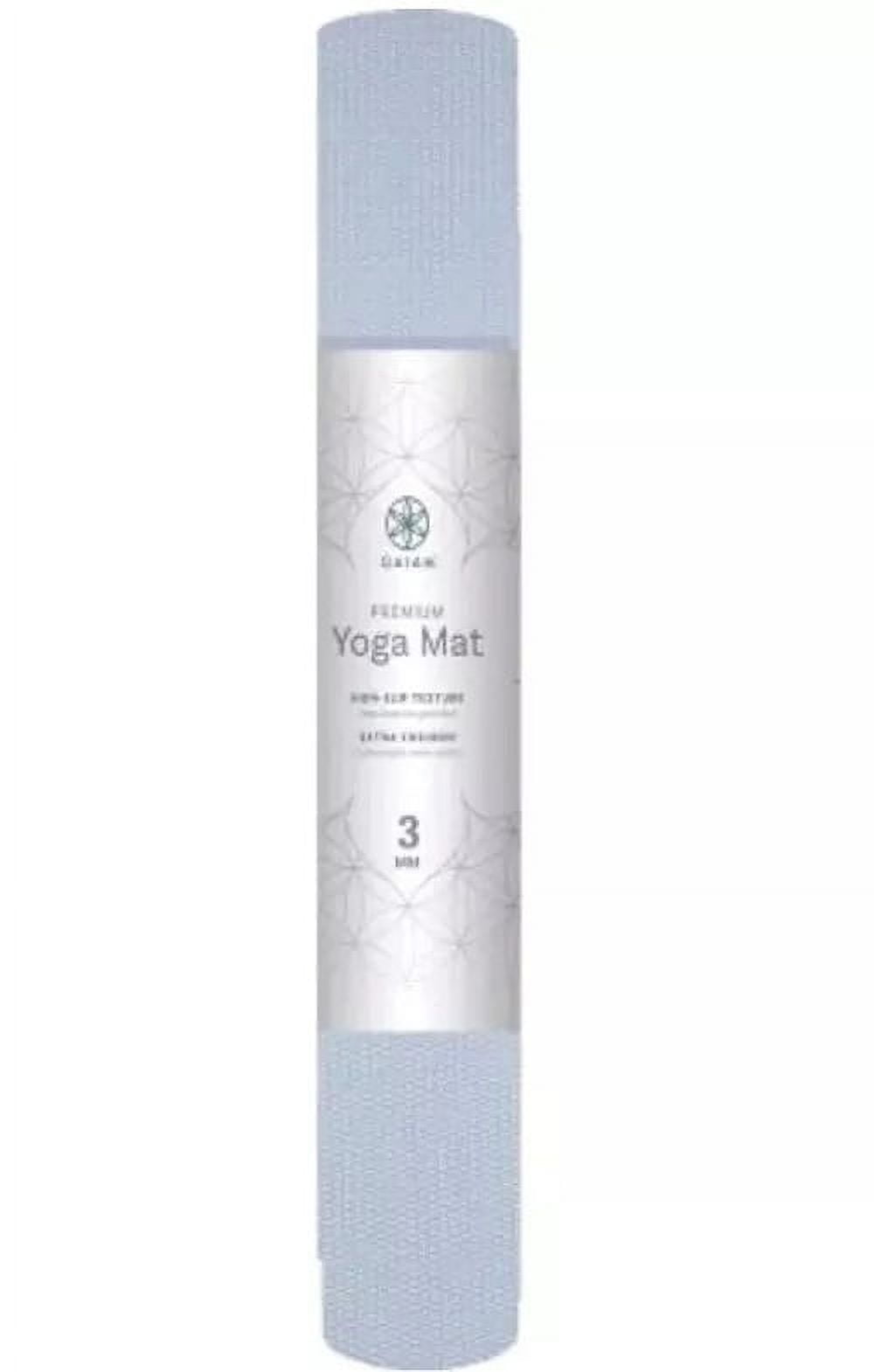 Gaiam Classic Yoga Mat 3MM Lakeside Light Grey Lightweight Portable Non ...