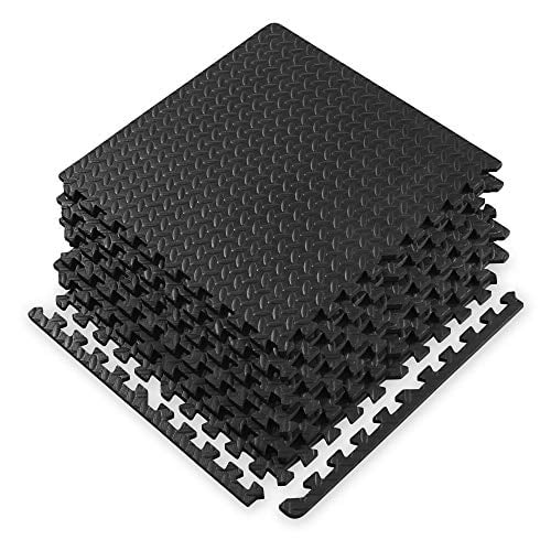 Gaiam Essentials Interlocking Exercise Mat, Square Puzzle Foam Tiles ...