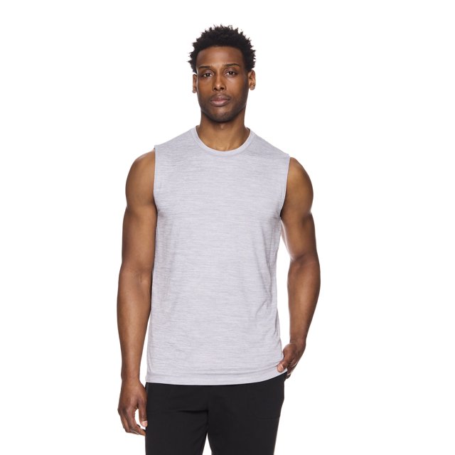 Gaiam Men's Muscle Tank Top S-XL Soft Jersey Polyester Spandex Crewneck ...