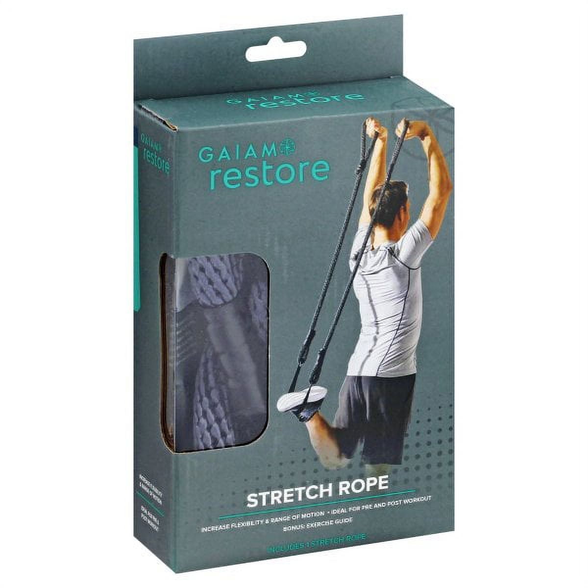 Gaiam Restore Stretch Strap - Stretching Rope with Foot Strap & Hand ...