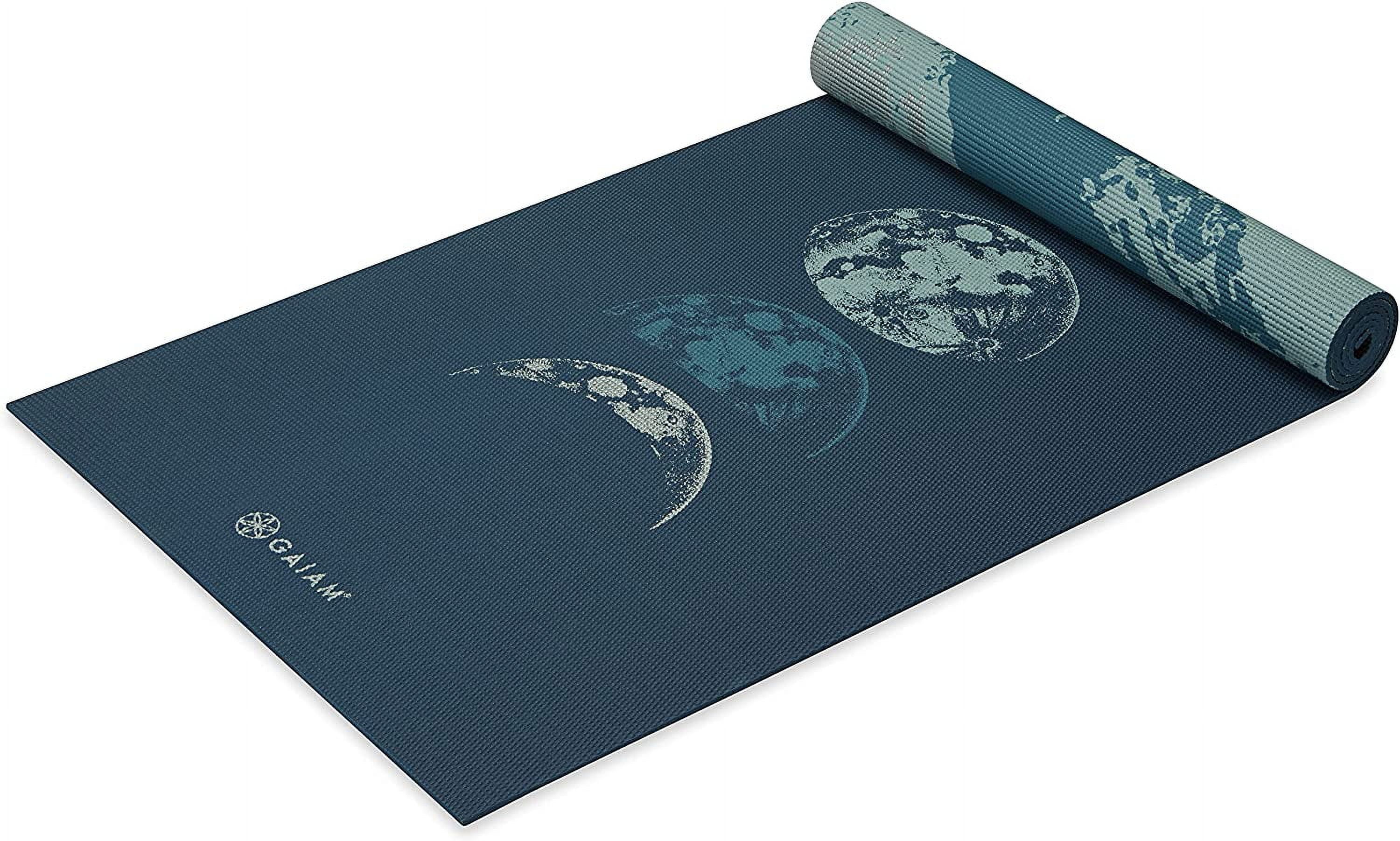 Gaiam Yoga Mat - Premium 6mm Print Reversible Extra Thick Non Slip ...