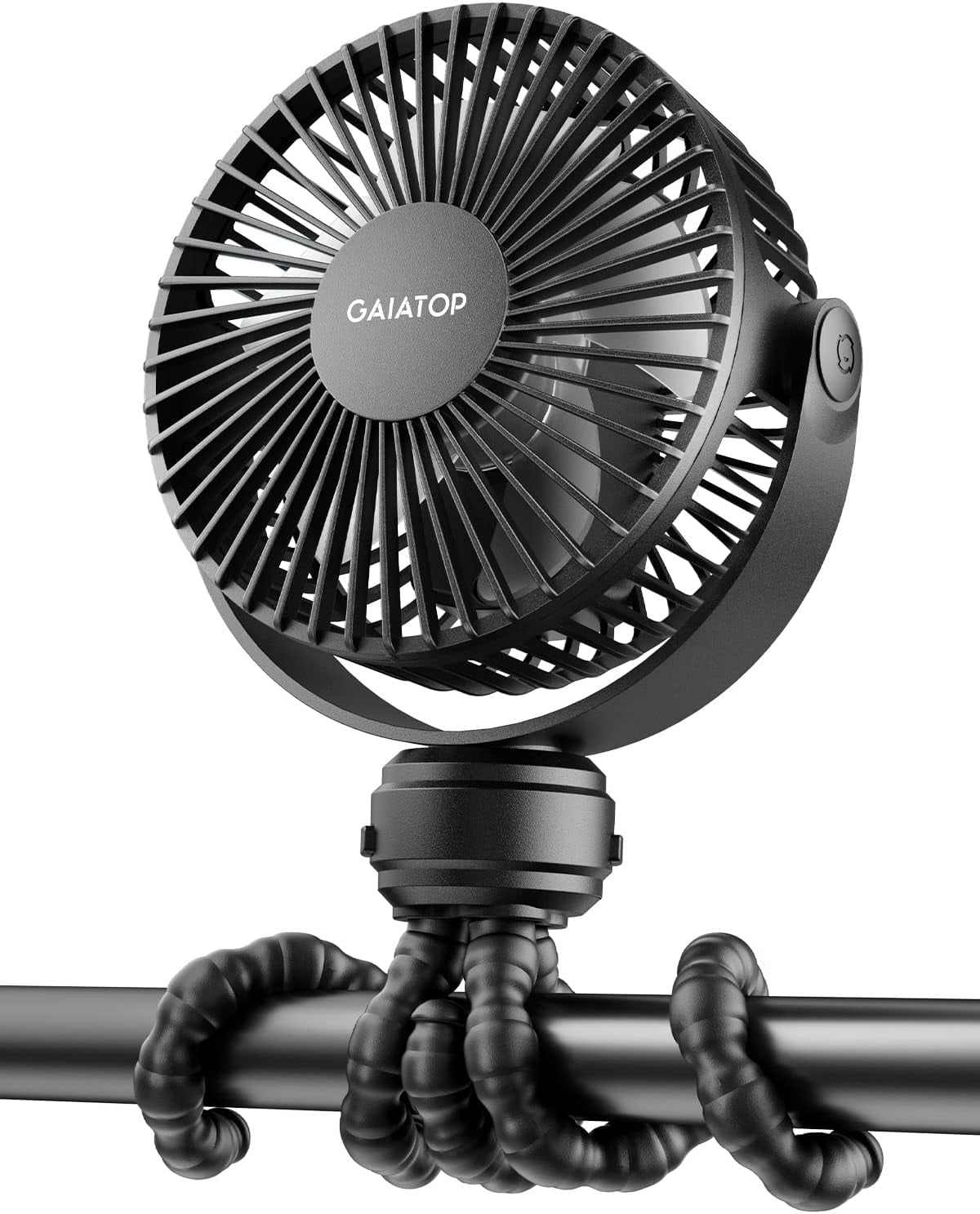 Gaiatop Mini Portable Stroller Fan, Battery Operated Small Clip on ...