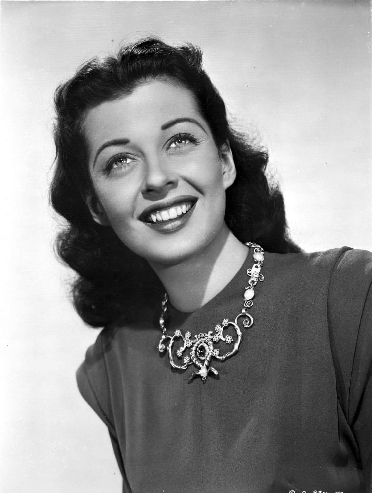 Gail Russell smiling in Dress with White Background Photo Print (24 x ...