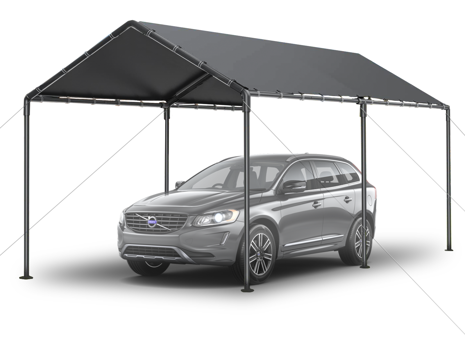 Gaildon Carport 10 x 20Ft Upgraded Heavy Duty Carport with Steel Wire ...